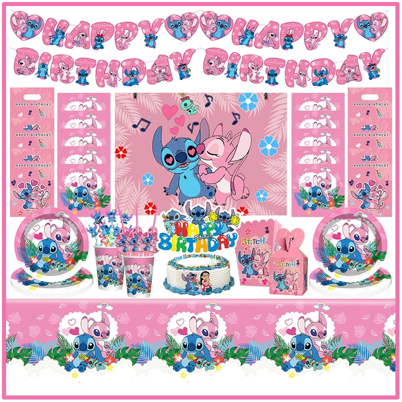 Disney-Pink-Stitch-Birthday-Party-Decoration-Lilo-And-Stitch-Party ...