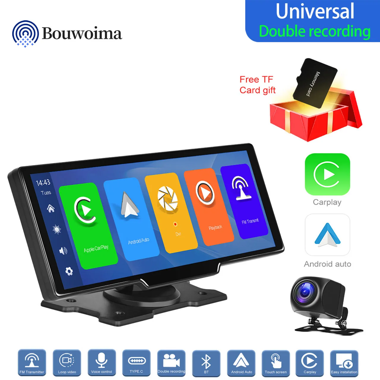 Universal Car Radio Carplay Android Auto autoradio car intelligent ...