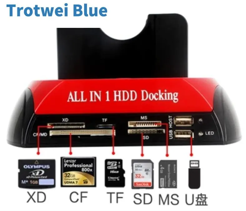 External-Dual-Port-HDD-Docking-Station-Hub-com-porta-USB-Slot-para-cart ...