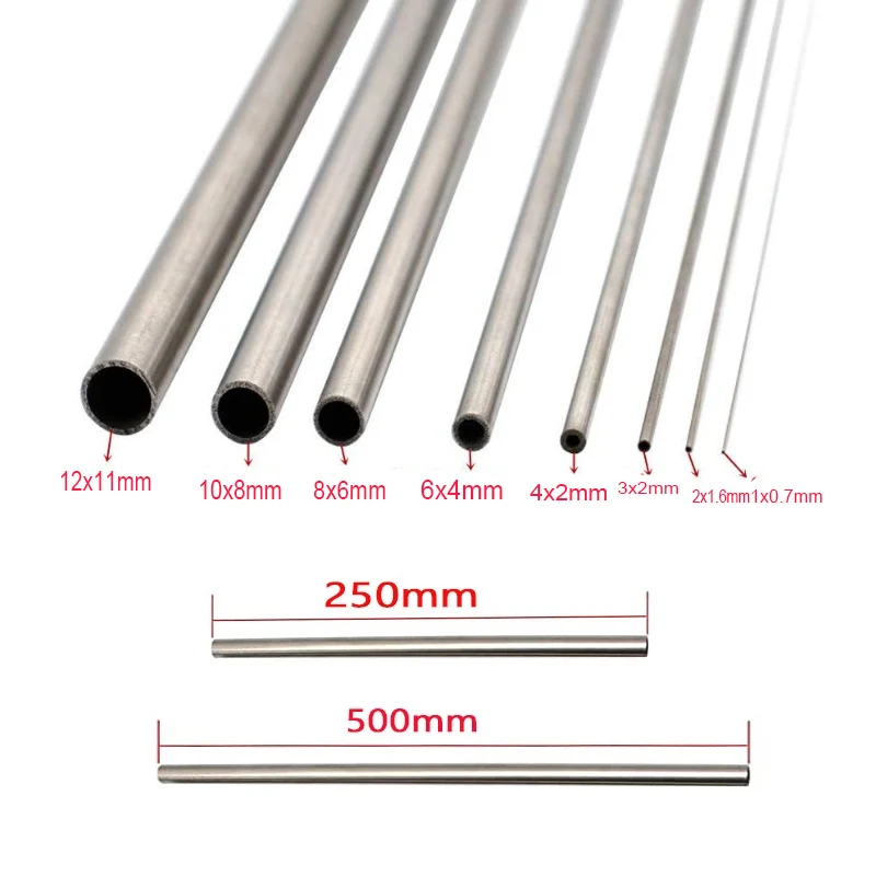 1/3/5/10pcs 304 stainless steel round capillary 250mm 500mm long ...