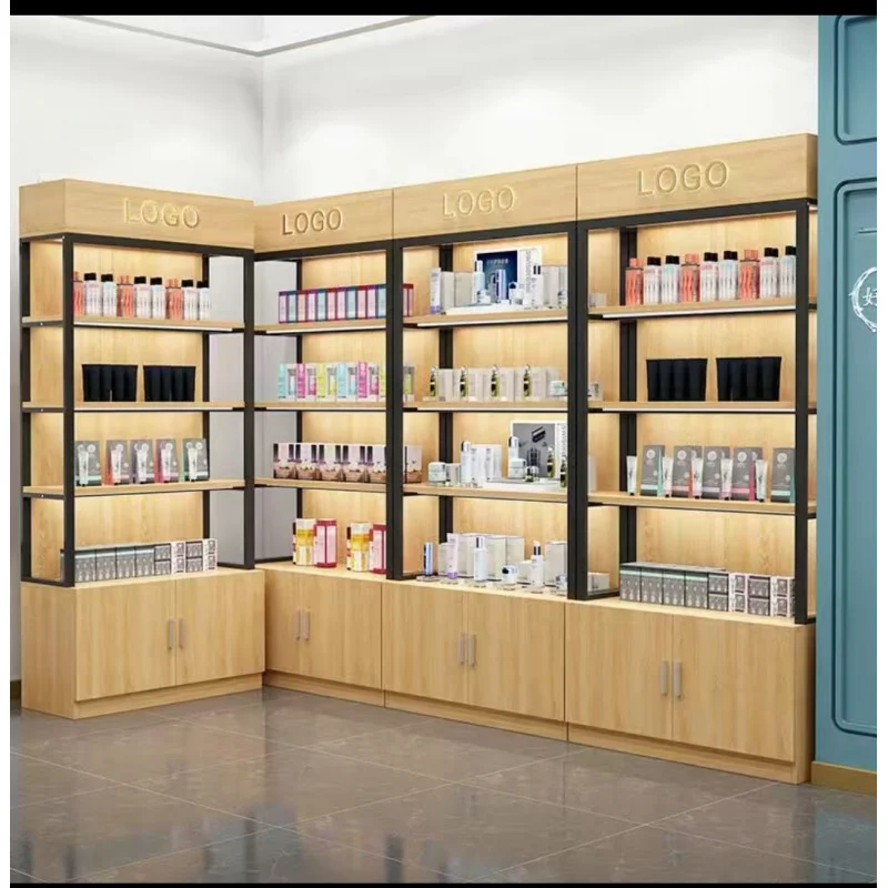 Custom-metal-wood-shop-display-stand-multi-layer-shop-shelf-for-perfume ...