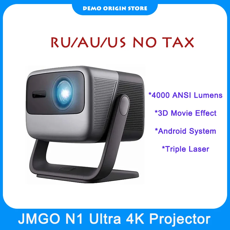 JMGO N1 Ultra Triple Laser 4K Projector 3D Android 11 System 4000Ansi Lumens Beamer Global ...