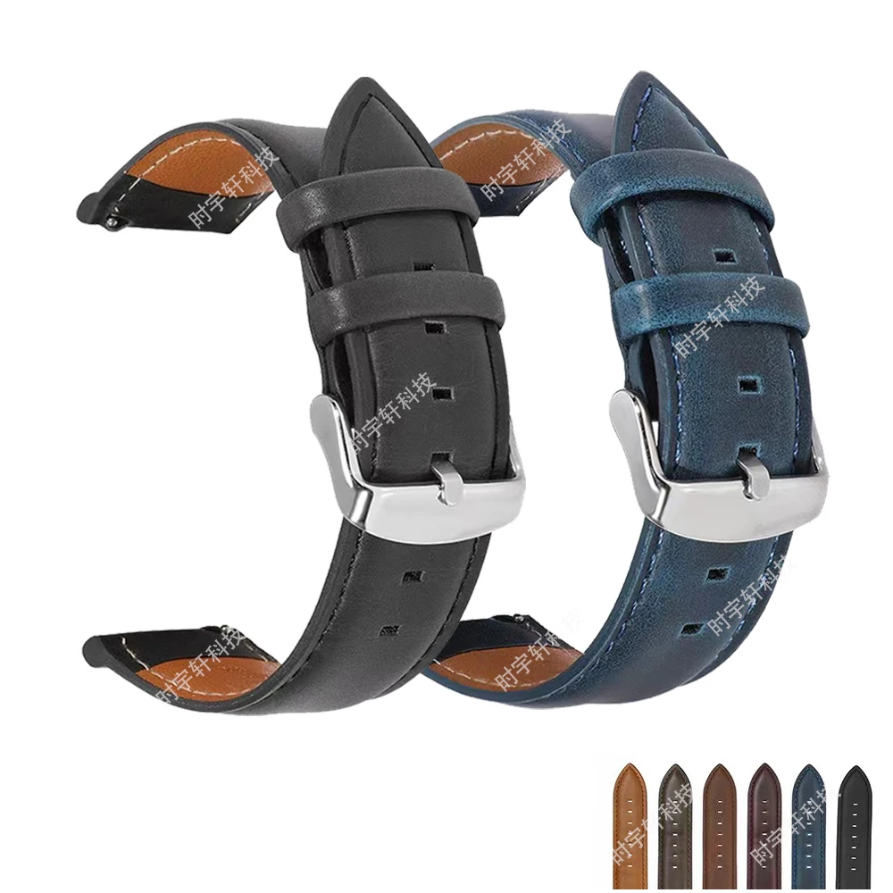 Leather-Strap-For-Garmin-Forerunner-255-255S-55-645-245-Vivoactive-4-4S ...