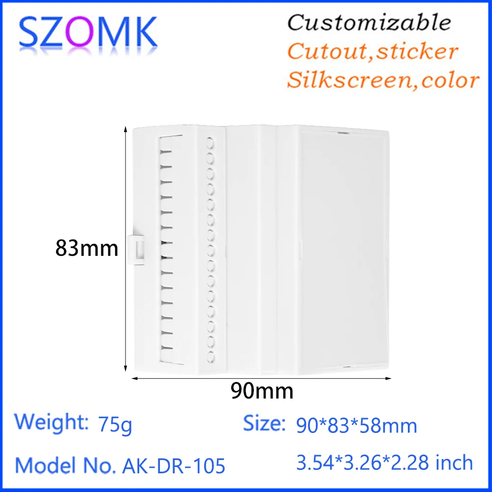 83-6x90-2x57-5mm-Din-Rail-Terminal-Blocks-15-Pins-End-Stopper ...
