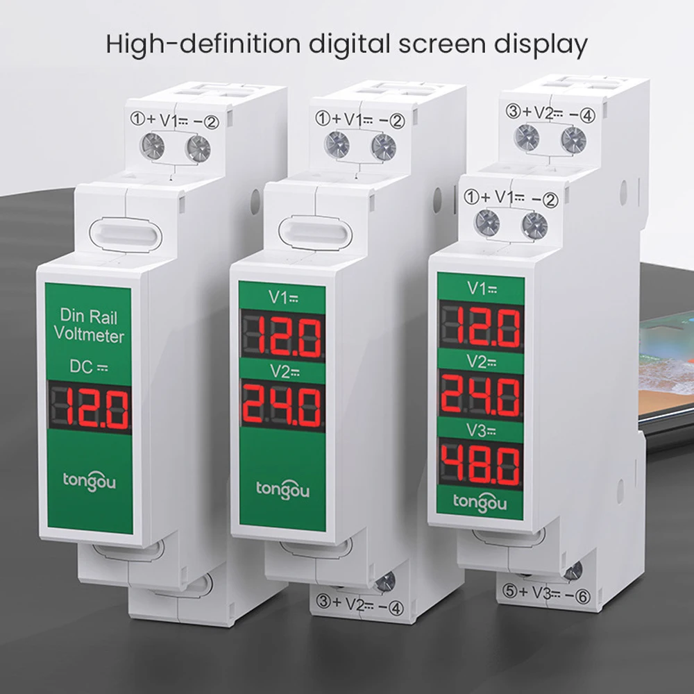 Compact-DirectCurrent-Voltage-Meter-DC11V-310V-Intelligent-LED-Digital ...