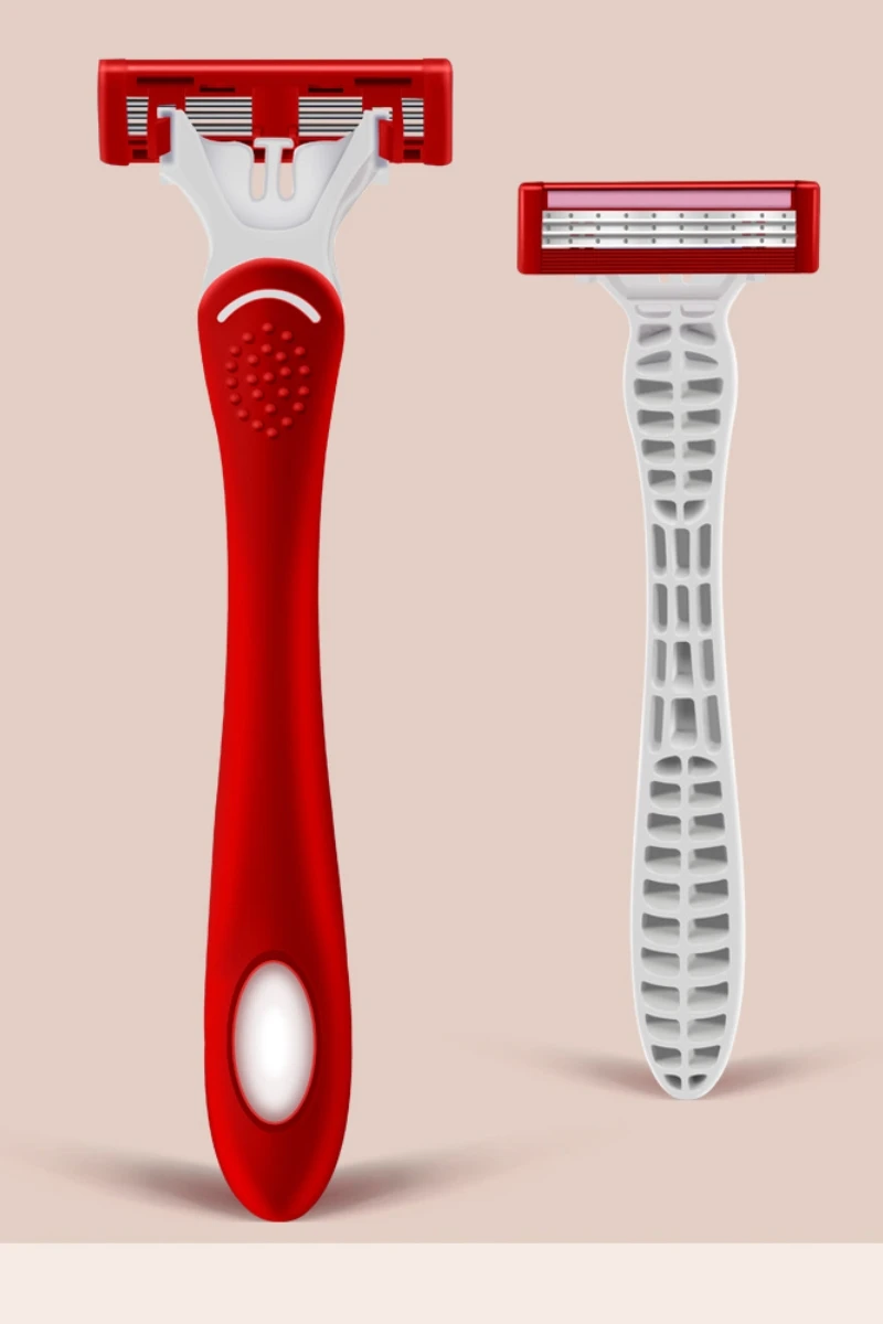 Safety-sharpness-Manual-Razor-Set-3-Layer-Sharp-Blades-Rubber-Handle ...