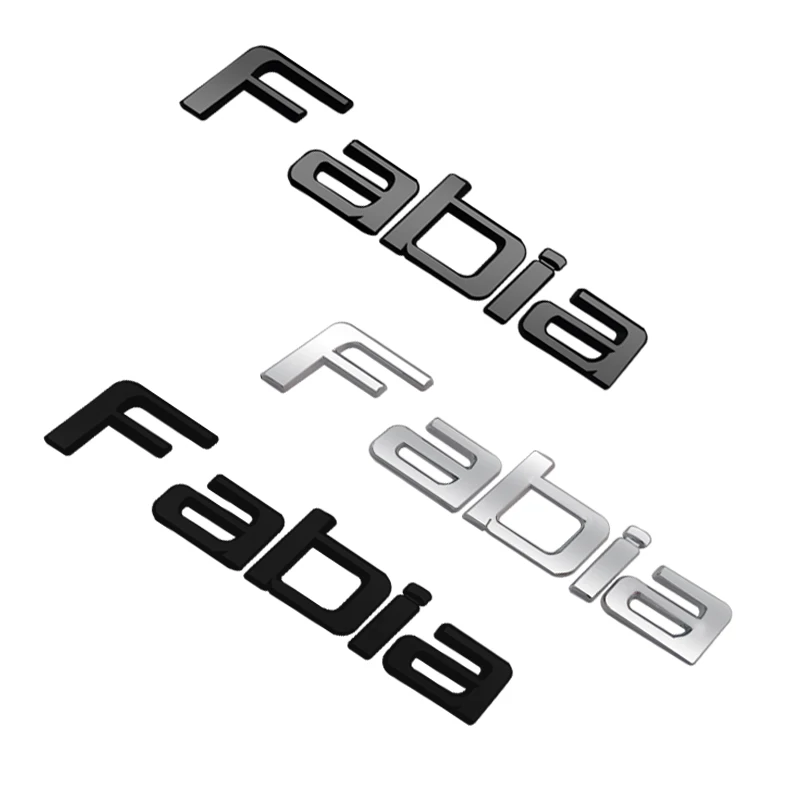 Car Emblem Metal Badge Logo Body Decals Sticker For Skoda Fabia Glossy ...
