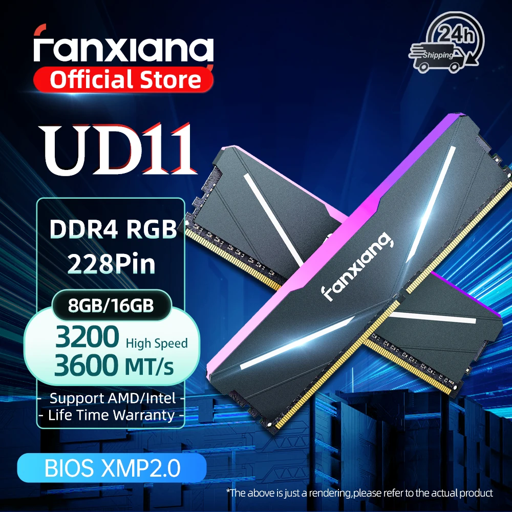 Fanxiang-UD11-RGB-Memory-Ram-DDR4-16GB-32GB-3200-3600MT-s-Desktop-Non ...