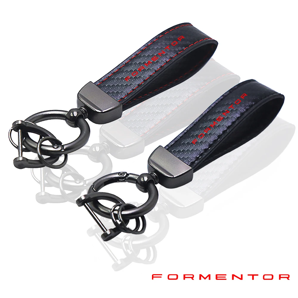 for cupra formentor car Key chain Rings carbon fiber keychain car ...