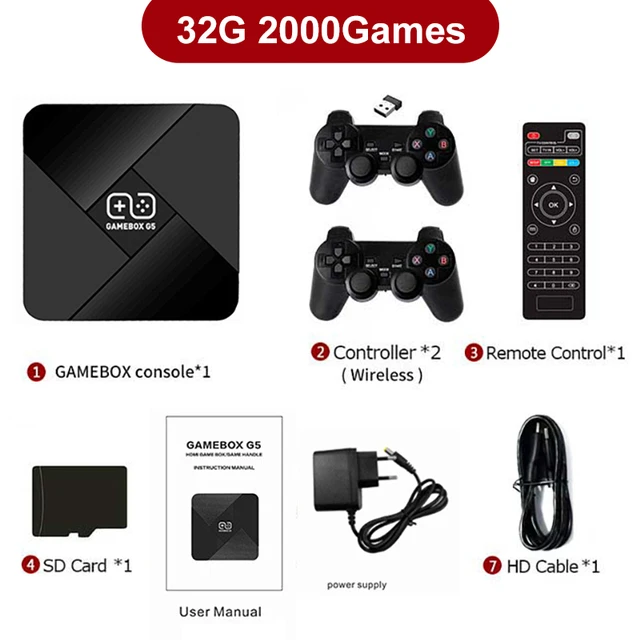 40000 Games Game Box G5 Retro Video Game Console Dual System S905L WiFi ...