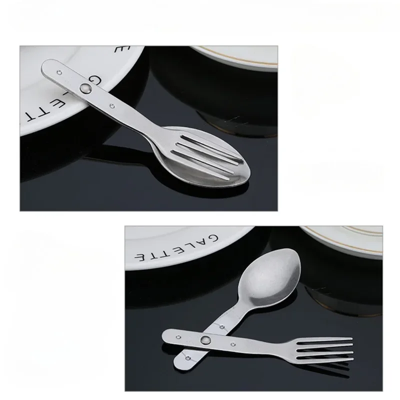 2-in-1-Foldable-Fork-304-Stainless-Steel-Spoon-Multifunctional-Camping ...