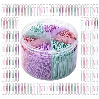 300PCS Colorful Paper Clips Office Supplies Paper Clip Large File ...