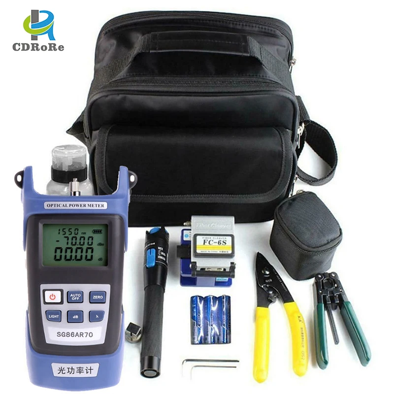 Hot Sale 12pcs Ftth Fiber Splicing Tool Kit Set Bag Basic Termination ...