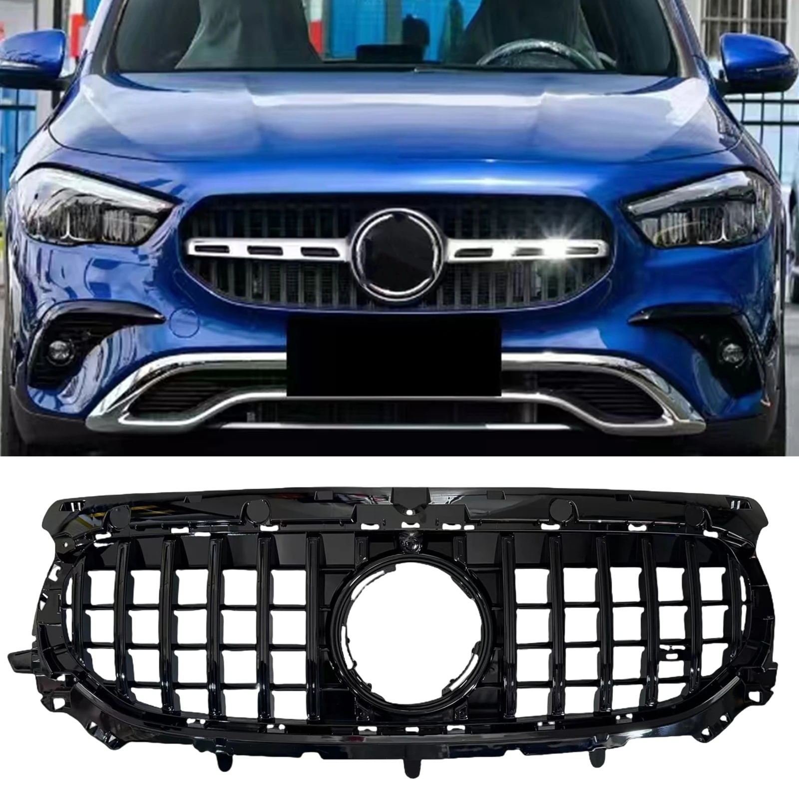 For-Mercedes-Benz-GLA-CLASS-H247-2024-2025-Front-Grille-Racing-Grill-GT ...