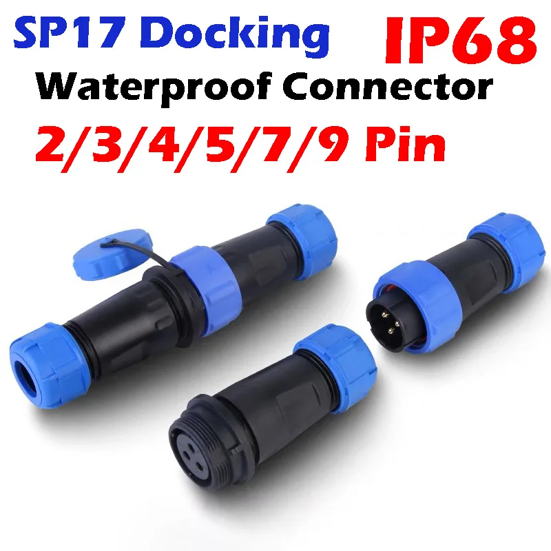 Waterproof-Connector-SP17-IP68-Male-Plug-Female-Socket-Docking-Panel ...