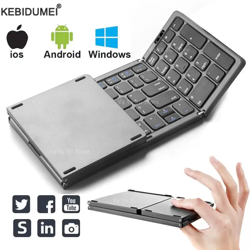 Wireless-Folding-Keyboard-Bluetooth-Keyboard-with-Numeric-Keypad-For ...
