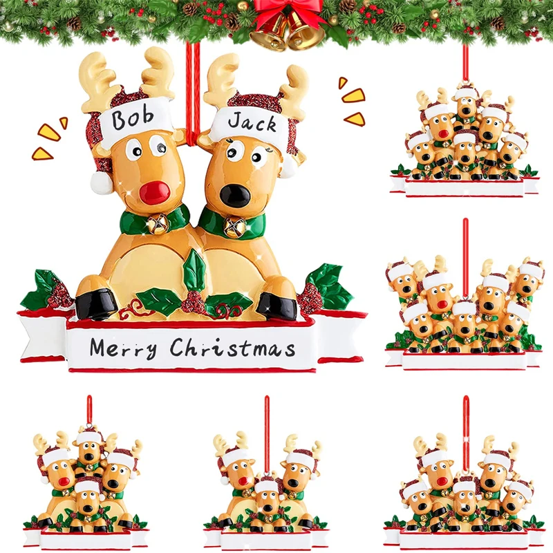 Personalizado-Rena-Fam-lia-rvore-De-Natal-Bauble-Natal-Pendurado ...