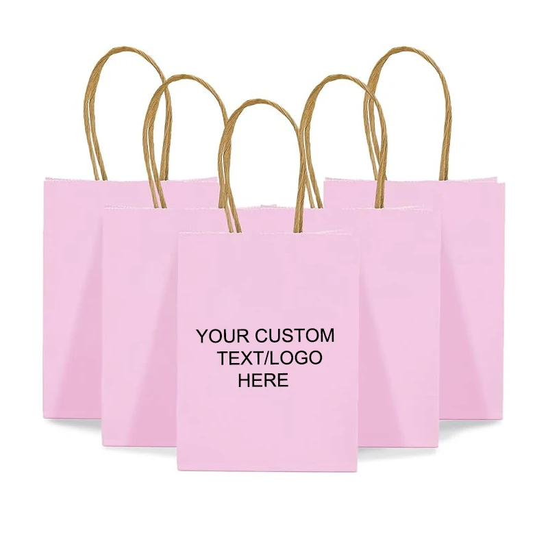Custom-Printed-Mini-Pink-Paper-Bags-6-3x4-7x2-75Inch-for-Birthday ...