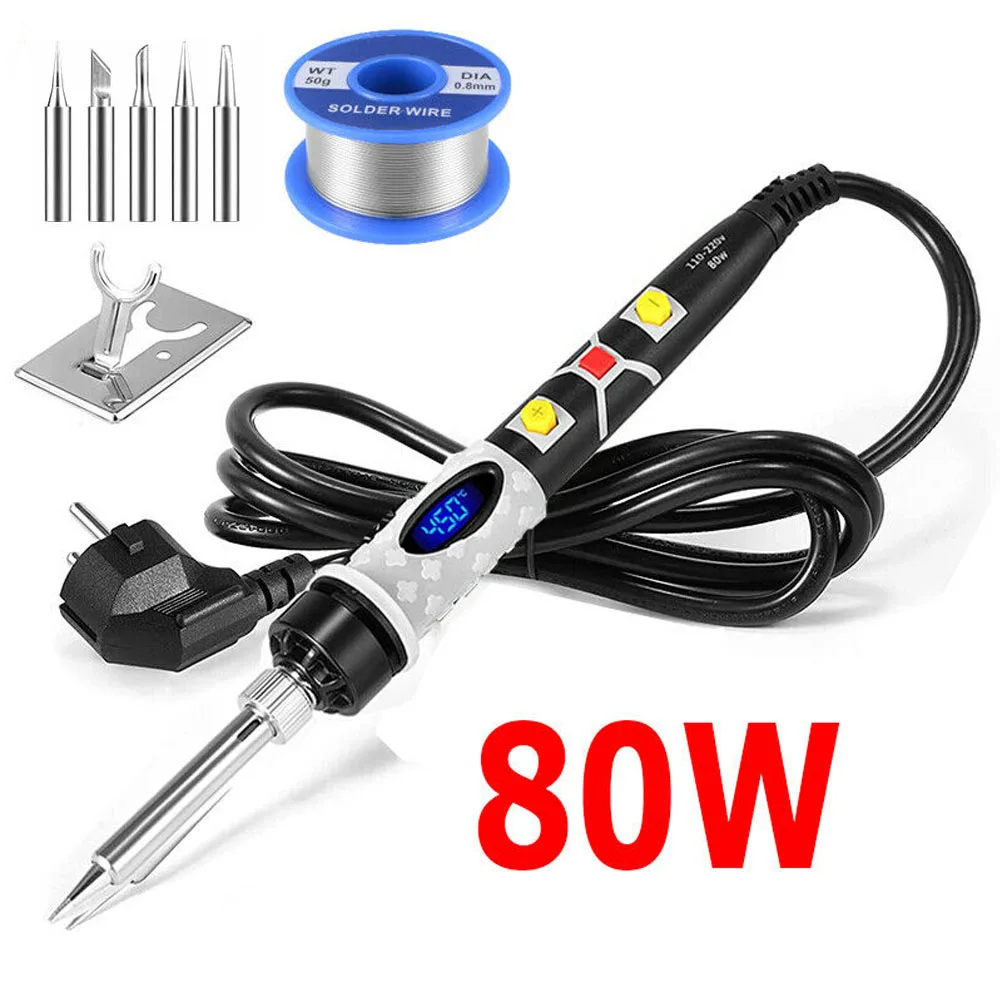 Soldering-Iron-Kit-Upgraded-80W-Adjustable-Temperature-Welding-Tool ...