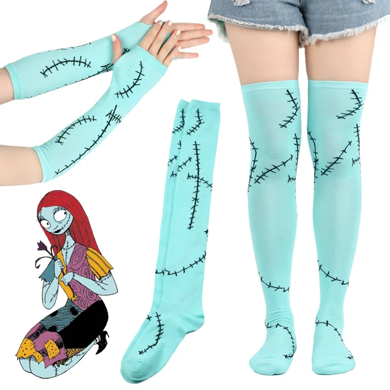 The-Nightmare-Before-Christmas-Sally-Cosplay-Socks-Gloves-Cartoon ...
