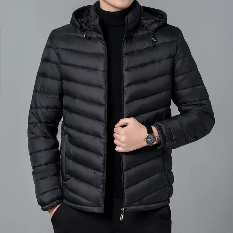 Men's Down Jacket Casual Padding Warm Parkas Lightweight Puffer Male ...
