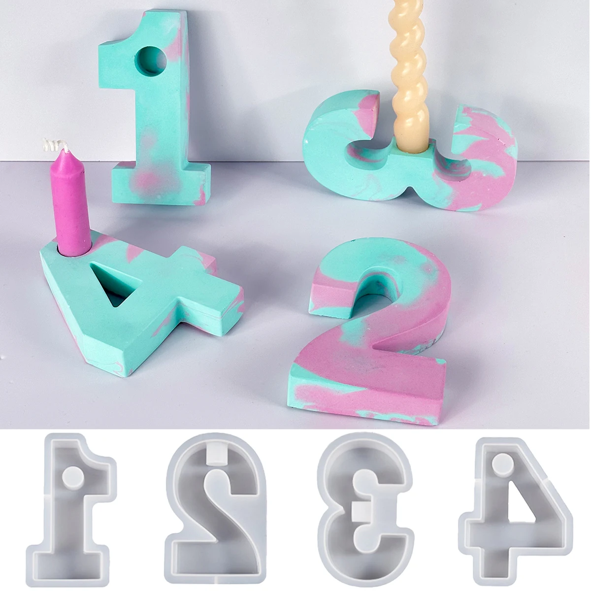 3D-Number-Candle-Holder-Silicone-Mold-DIY-Handmade-Candlestick-Plaster ...