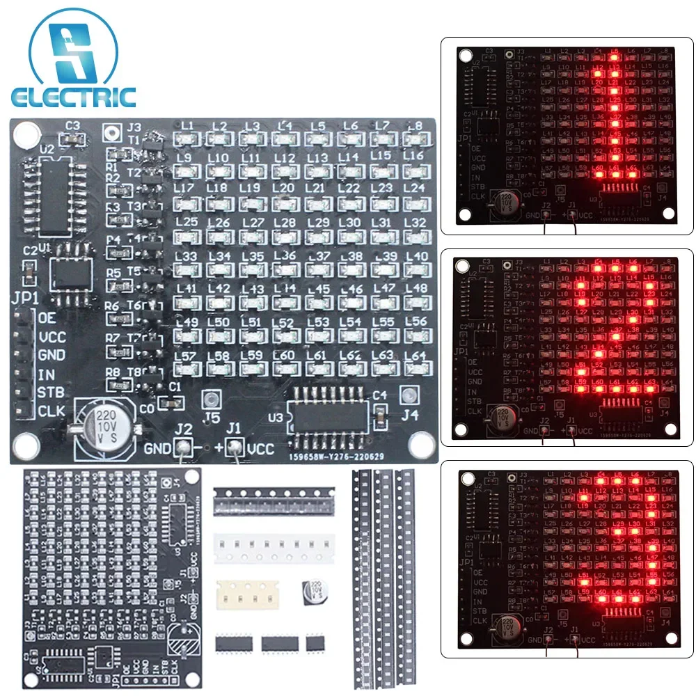 DIY-Electronic-64-SMD-LED-Patch-Matrix-Advertising-Screen-Soldering ...