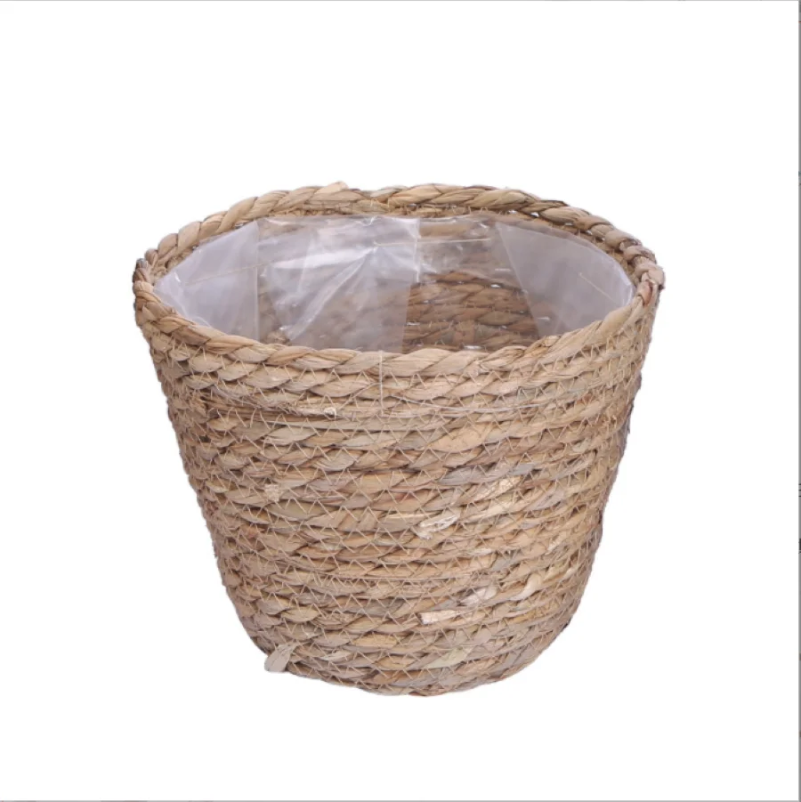 Straw Pots Cover Containers | Straw Grass Planter | Straw Plant Basket ...