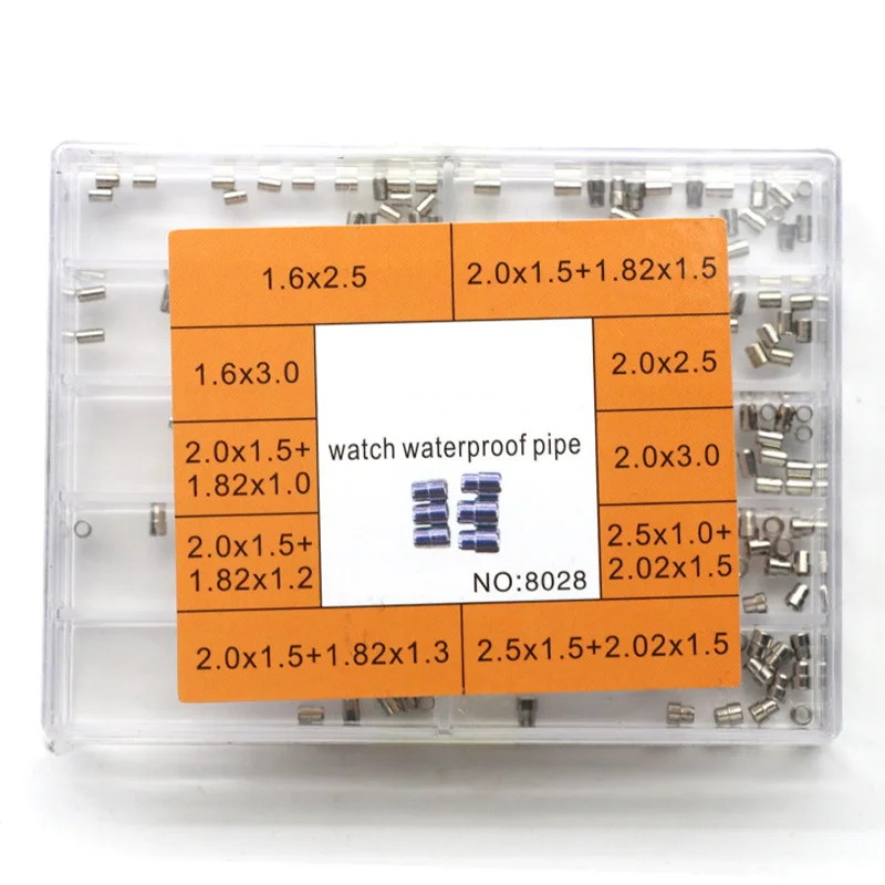 1Box Waterproof Tube Kit Watch Crown Pipe Meter Handle Tube Parts Spare ...
