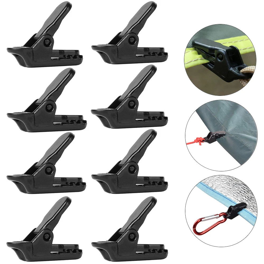 10/15/20pcs Awning Clamp Tarp Clips Snap Hangers Tent Camping Survival ...