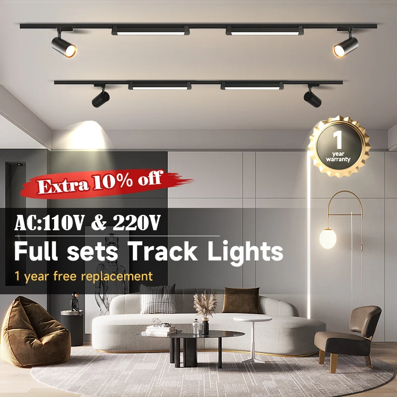 Led-Track-Light-Set-Rail-Lighting-System-110-220V-Full-Spotlight ...