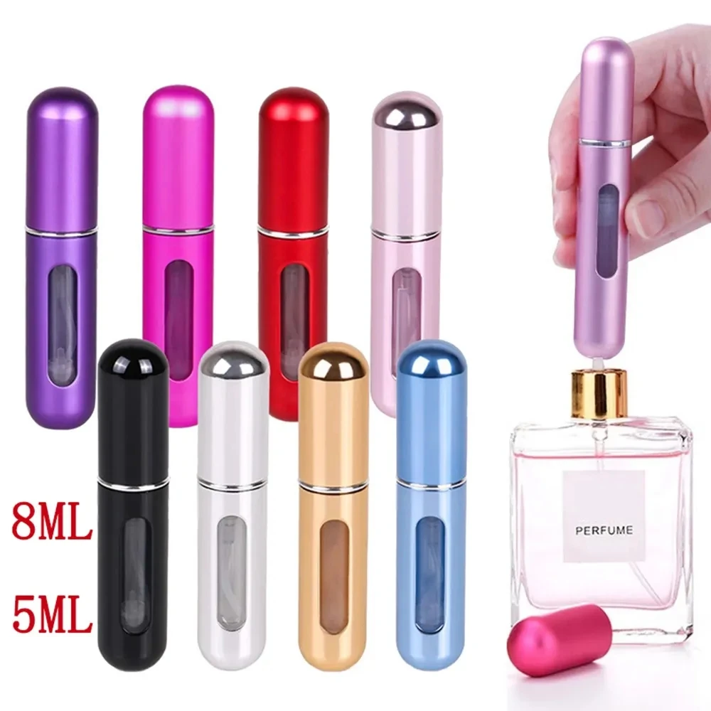 리필 가능한 미니 향수 병 휴대용 화장품 병 분무기 스프레이 병 여행 리필 가능한 병 8ml 5ml