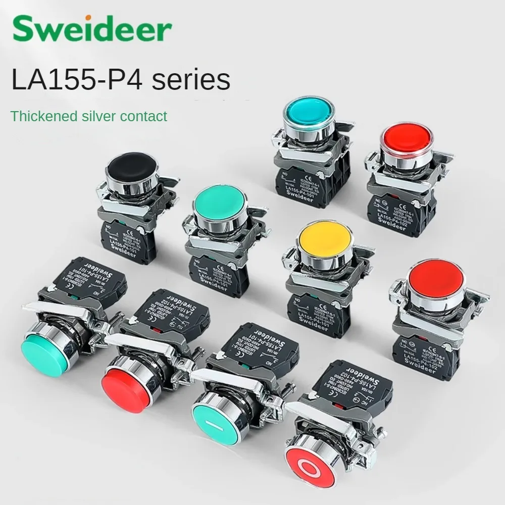 XB4-Button-Switch-Momentary-Self-Reset-Flat-High-Head-22mm-Power-Push ...