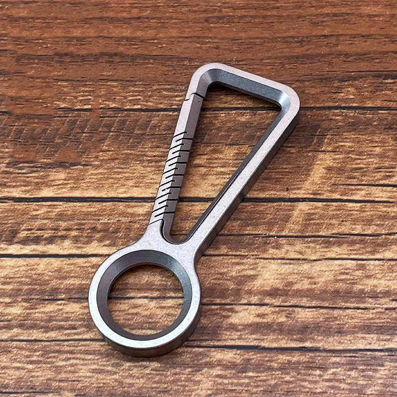 Titanium alloy EDC hook / hiking buckle / keychain / flashlight buckle ...