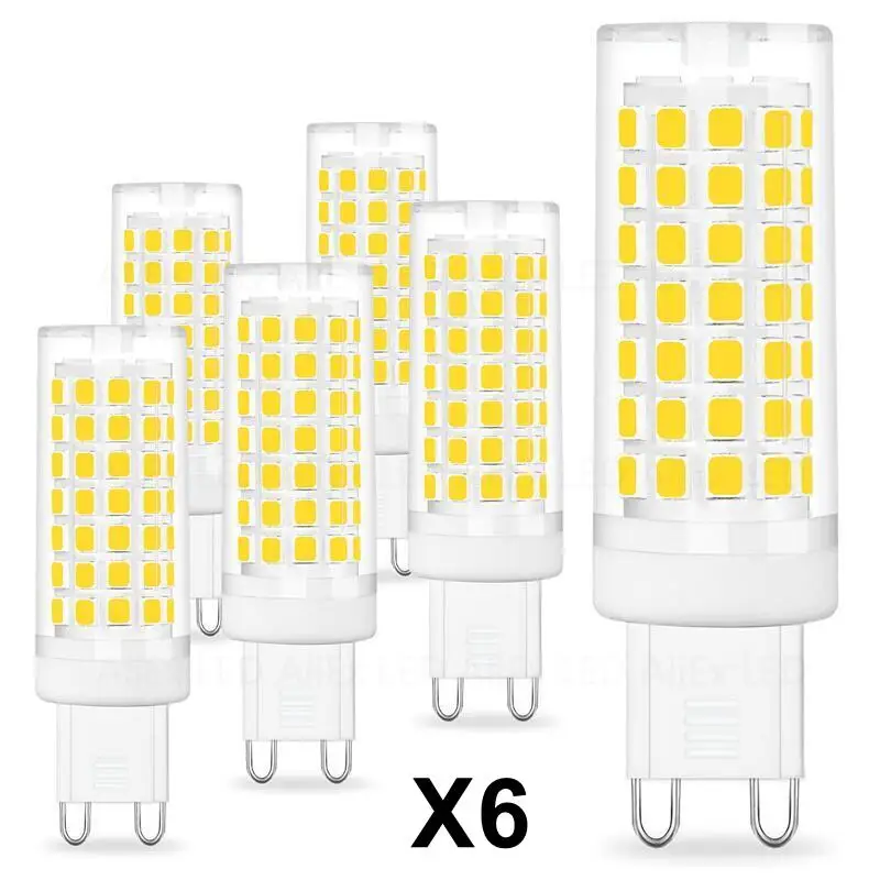 6 개/몫 G4 G9 E14 LED 전구 램프 3W 5W 7W 9W 12W 15W 옥수수 전구 빛 AC220V 240V 2835SMD 할로겐 샹들리에 빛을 대체하십시오