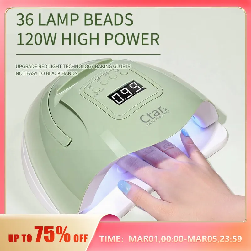 120W-UV-LED-Nail-Lamp-Nail-Dryer-Nail-Phototherapy-Machine-Dual-Light ...