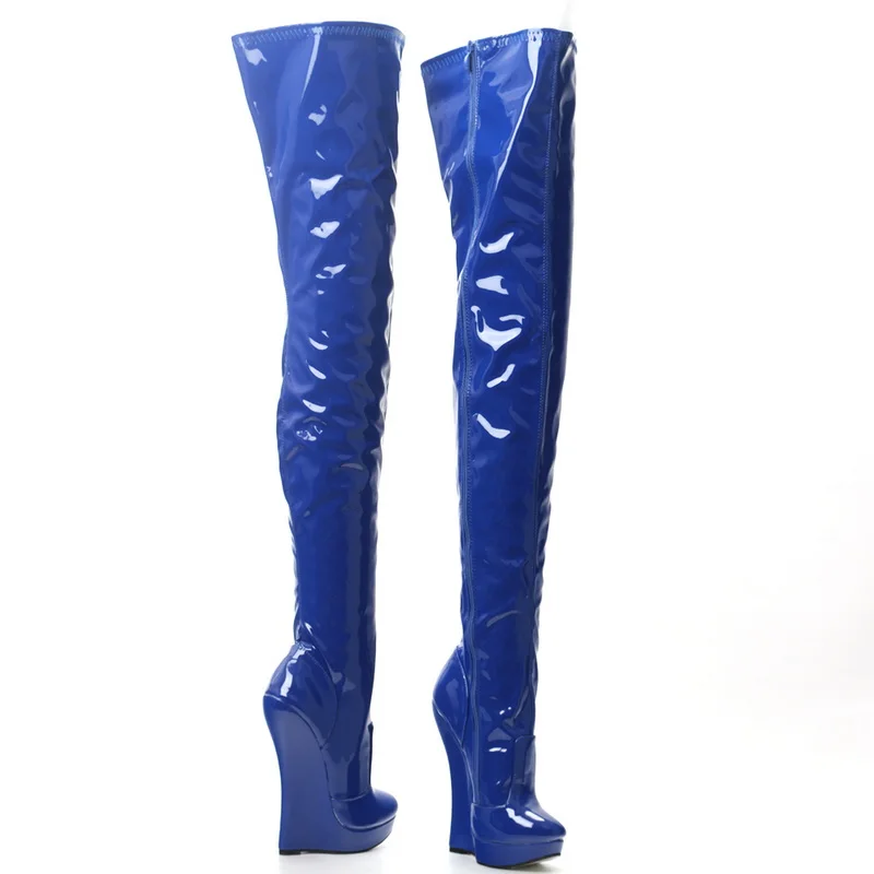 2022 New Arrival Women Wedges Thigh High Boots Sexy Man Performance 0081