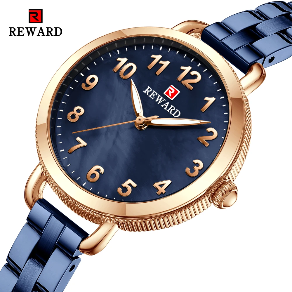 Recompensa marca feminina relógio de pulso superior de luxo senhoras ...