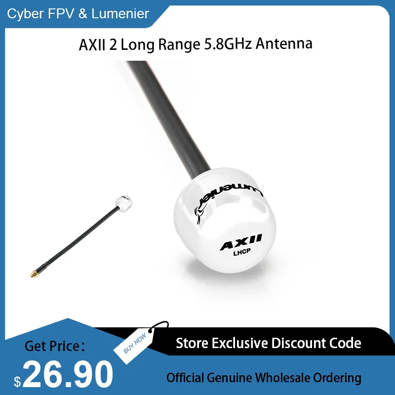 Lumenier AXII 2 Long Range 5.8GHz Antenna (LHCP) (RHCP) For FPV Racing ...