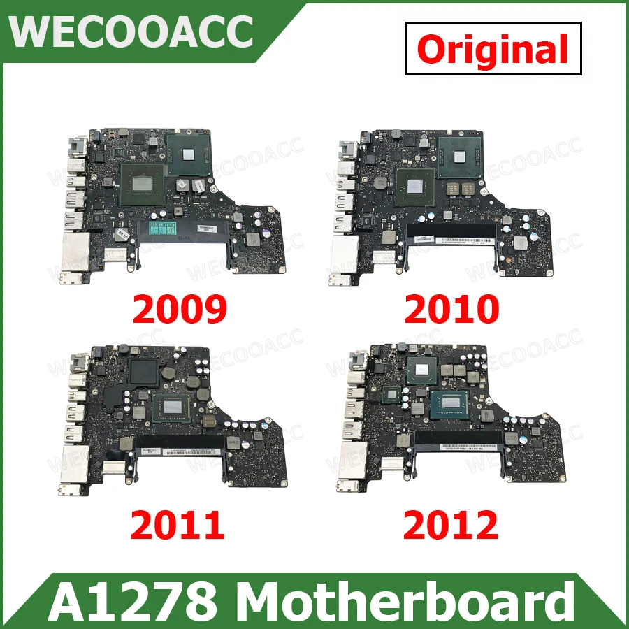 Original A1278 Motherboard For Macbook Pro 13" A1278 Logic Board 2009 820-2530-A 2010 820-2879-B ...