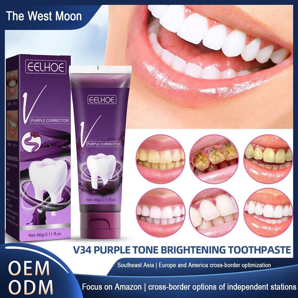 30ml-V34-Color-Toothpaste-Tooth-Correction-Whitener-Purple-Non-invasive ...
