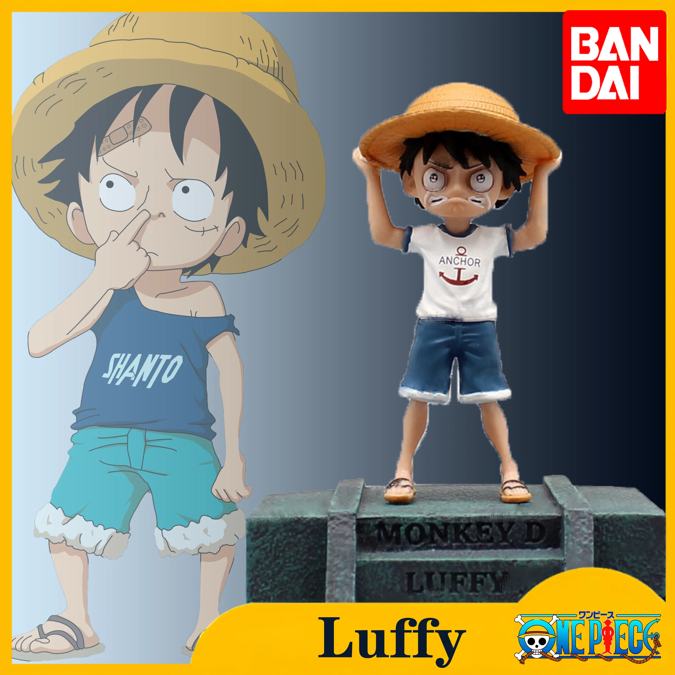 9cm-One-Piece-Anime-Mini-Figure-cute-Childhood-Cry-WcF-Get-Straw-Hat ...