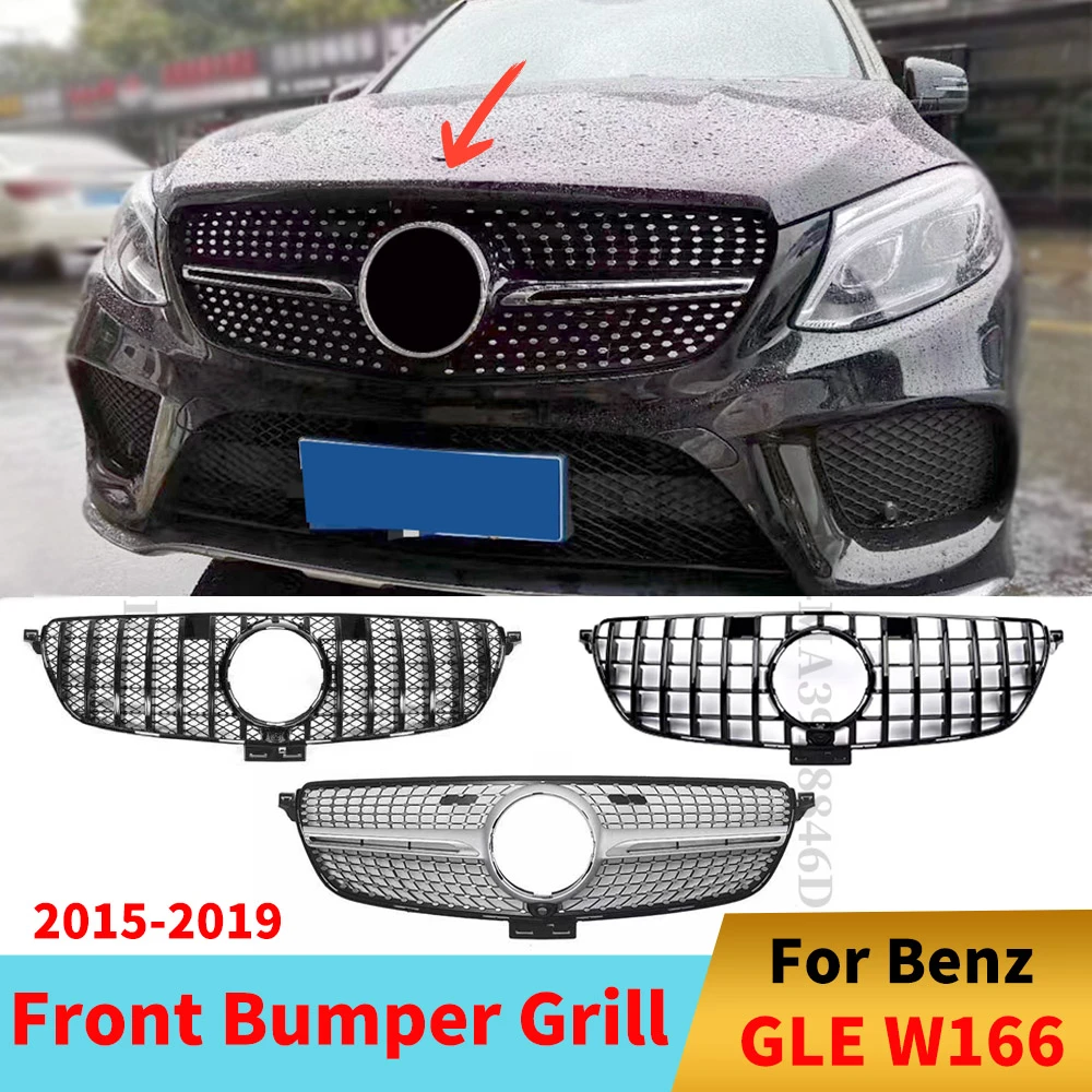 GTR GT Diamond Style Front Bumper Grille Inlet Grill For Mercedes Benz ...