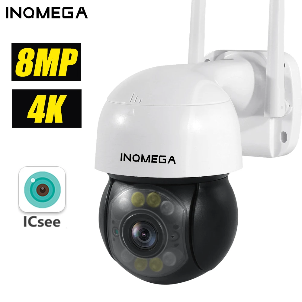 INQMEGA 8MP 4K HD PTZ IP Camera Outdoor Full Color Night Vision WiFi ...