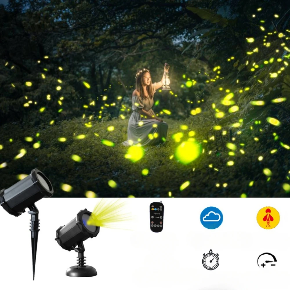 LED-Firefly-Light-with-Remote-Garden-Starry-Stars-Projector-Laser-Light ...