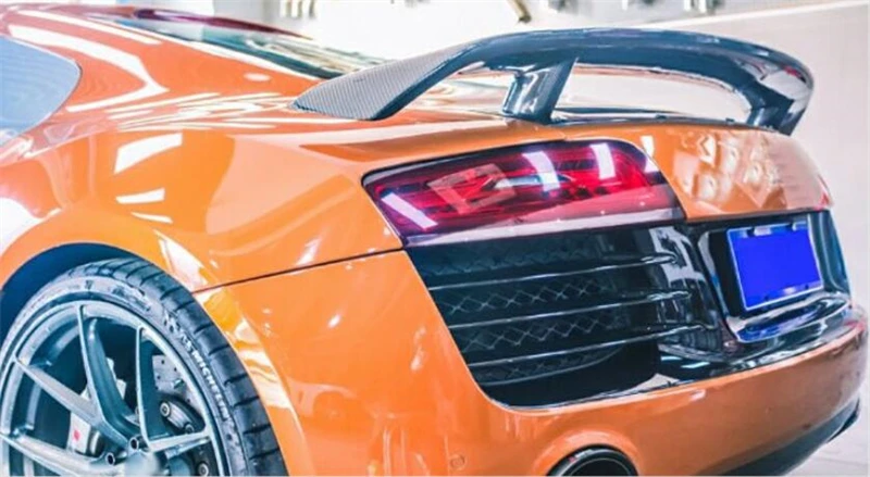 Real Carbon Fiber SPOILER For Audi R8 V8 V10 GT 2007 2008 2009 2010 ...