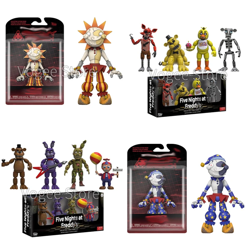 FNAF-Sundrop-Moondrop-Action-Figure-PVC-Chefe-Sol-Lua-Joker-Movable ...