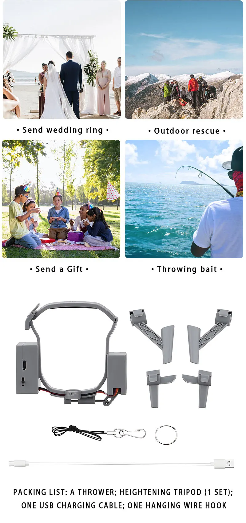 Drone Airdrop System for Dji Air 3 Payload Delivery Transport Drop ...