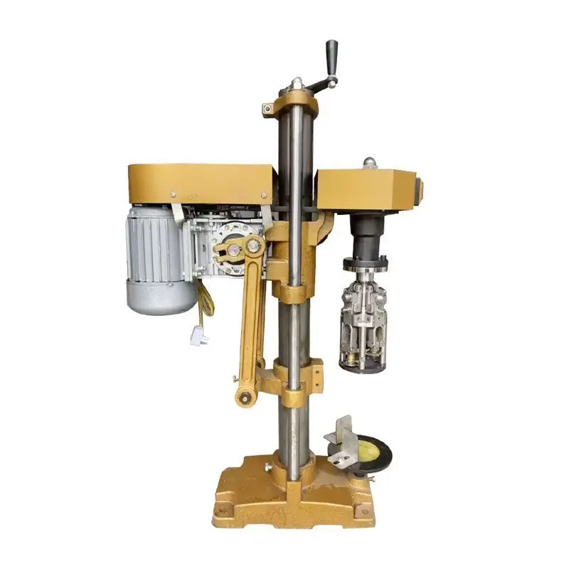 Small semi-automatic capping machine Wine bottle aluminum cap locking ...