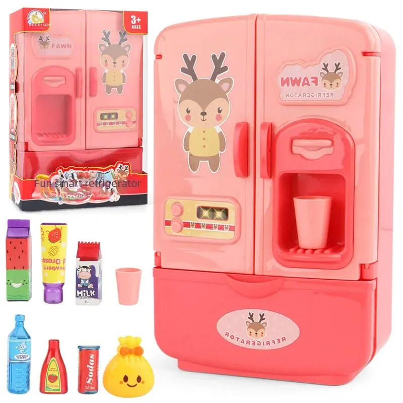 Mini-Smart-Fridge-Toy-for-Children-Double-Door-Plastic-Material ...